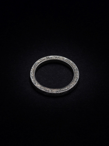 ANTIDOTE BUYERS CLUB 「Engraved Flat Ring」 SILVER950製 リング